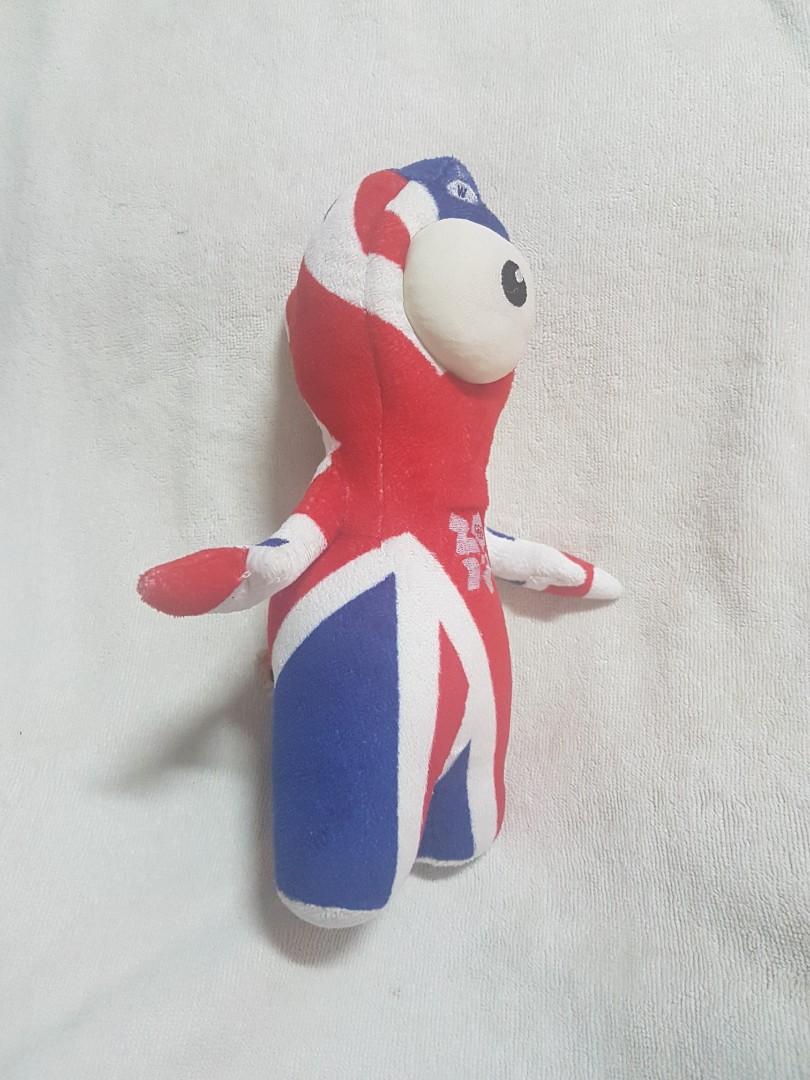 Authentic 2012 London Olympic Games Mascot Union Jack Wenlock Plush ...