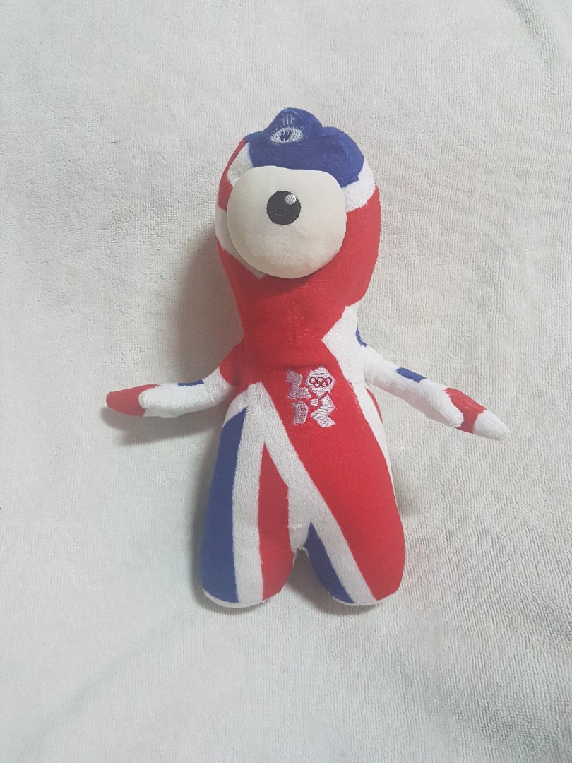 Authentic 2012 London Olympic Games Mascot Union Jack Wenlock Plush ...