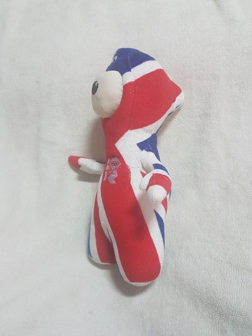 Authentic 2012 London Olympic Games Mascot Union Jack Wenlock Plush ...