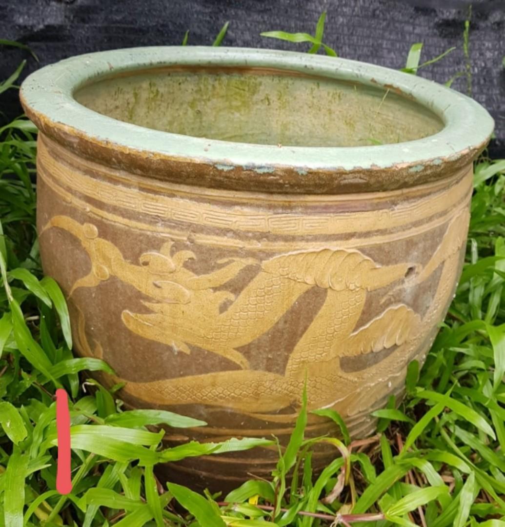 Chinese Dragon Flower Pot, Furniture & Home Living, Gardening, Pots ...