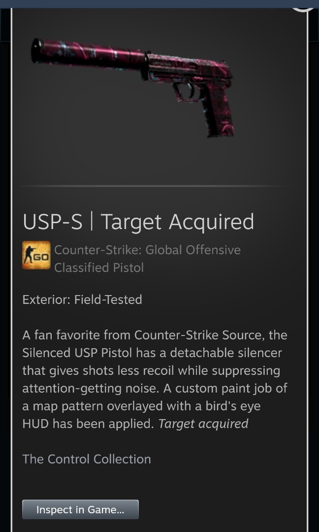 Csgo Skins Usps Target Acquired FT x2, Video Gaming, Gaming Accessories ...