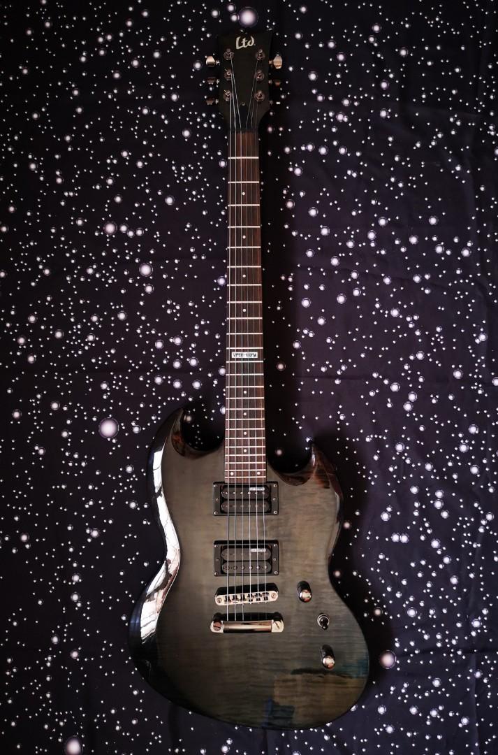 ESP LTD Viper-100FM with Orignal ESP Semi-padded Gigbag, Hobbies & Toys ...