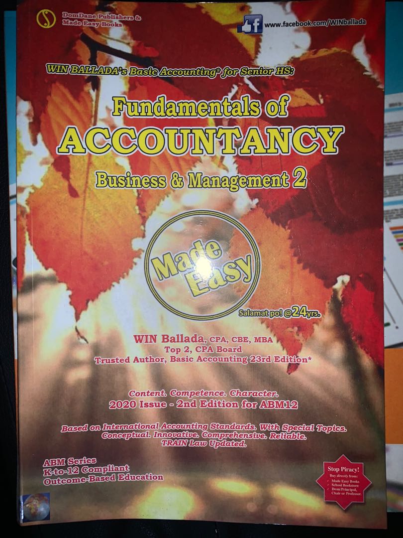 Fundamentals of Accountancy, Business, and Management 2: FABM2 Book ...