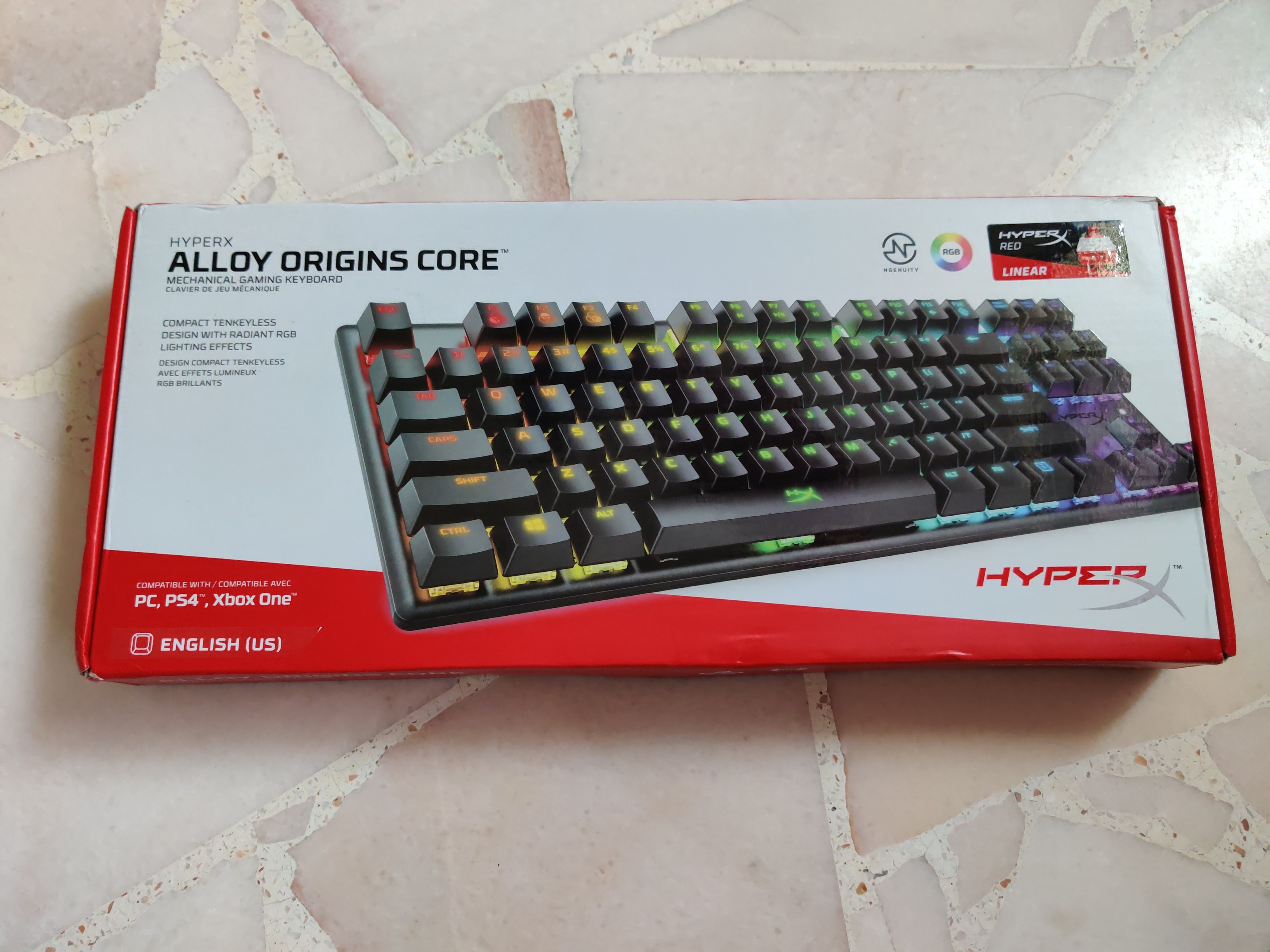 Hyper x alloy origin core with hyper red linear switches, Computers ...