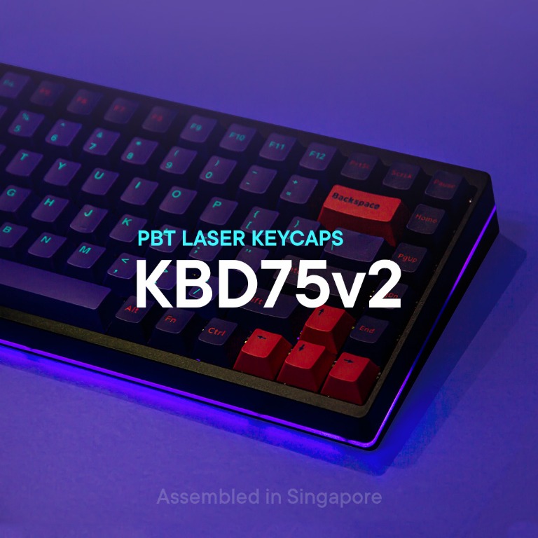 KBDFans KBD75v2 Mechanical Keyboard PBT Laser, Computers & Tech, Parts ...