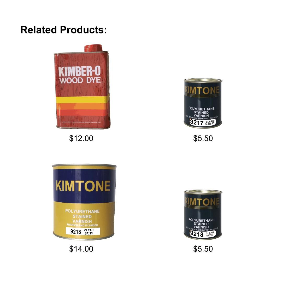 Kimtone Polyurethane PU Stained Varnish Wood 300ml 9211 9212 9213 9214 ...