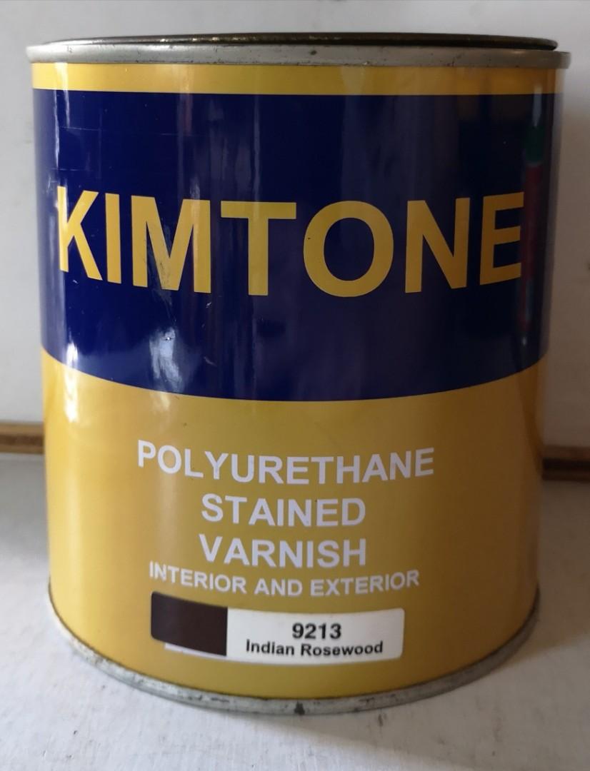 Kimtone Polyurethane PU Stained Varnish Wood 1 Litre 9211 9212 9213 ...
