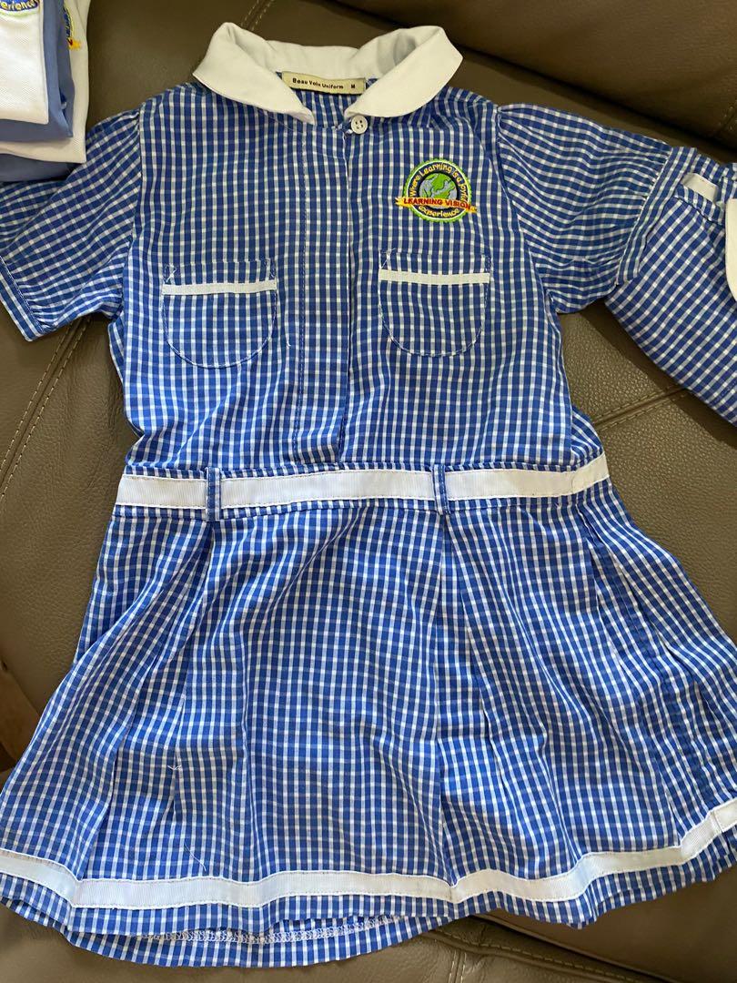 Learning Vision Girl chequered dress uniform, Babies & Kids, Babies ...