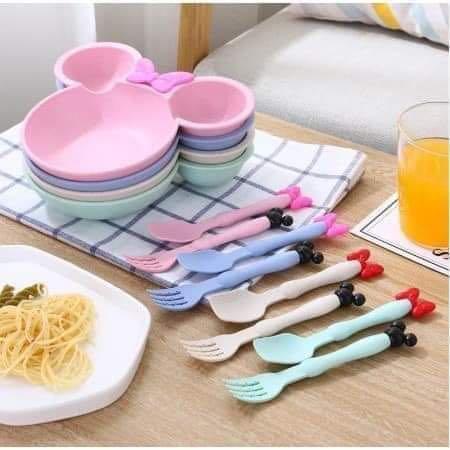 Mickey Mouse Plate Set, Furniture & Home Living, Kitchenware ...