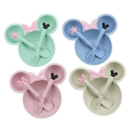 Mickey Mouse Plate Set, Furniture & Home Living, Kitchenware ...