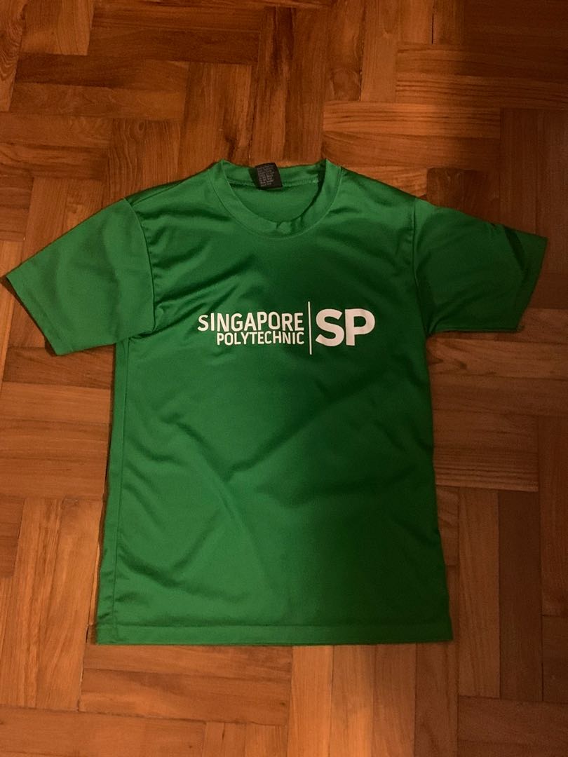 Singapore Polytechnic (SP) Shirt (Green with back design), Men's ...