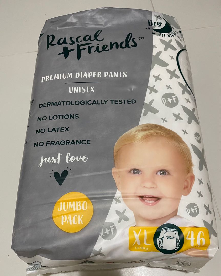 Rascal & Friends XL diapers, Babies & Kids, Bathing & Changing, Diapers ...