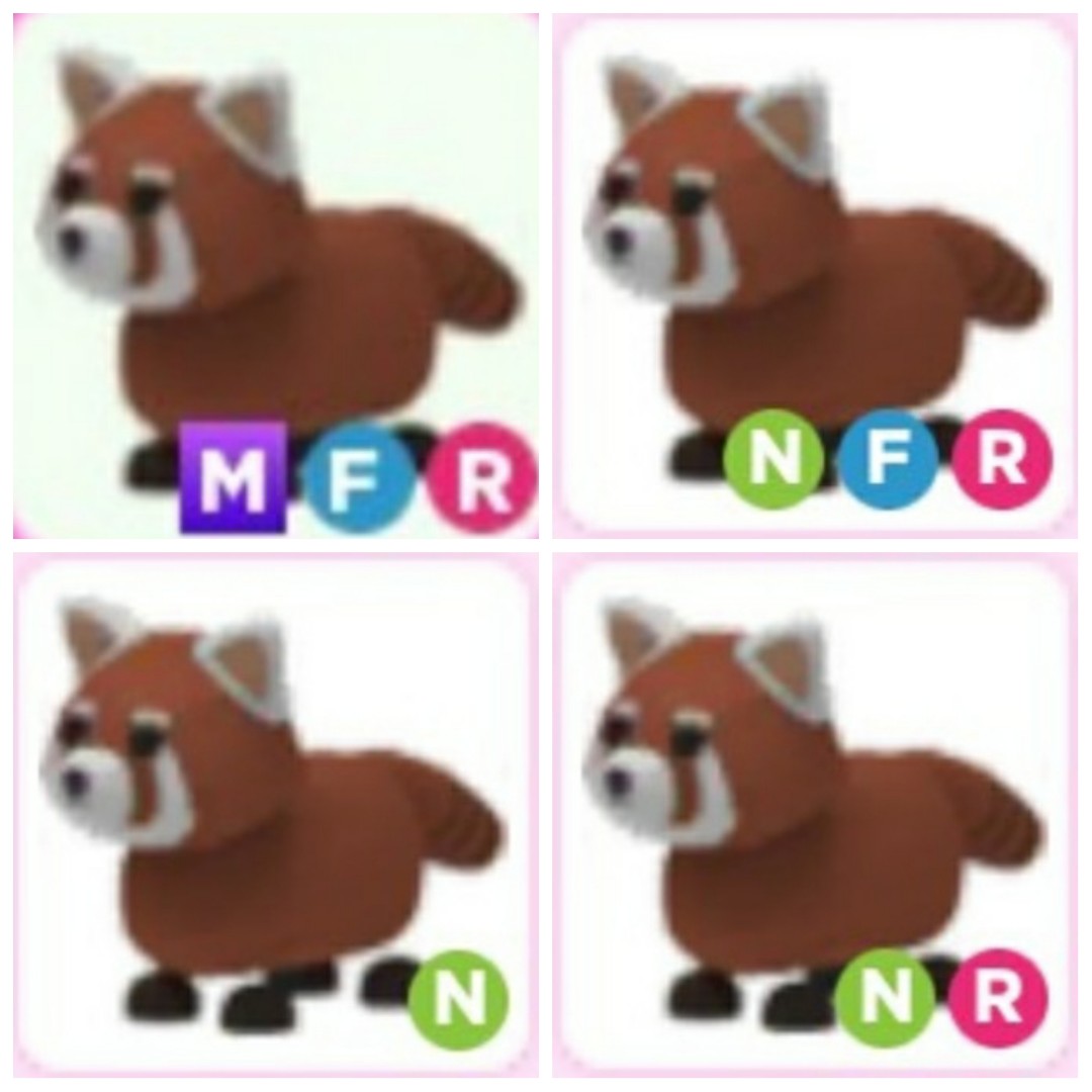 Red Panda Neon NFR adopt me pet Roblox, Video Gaming, Gaming ...