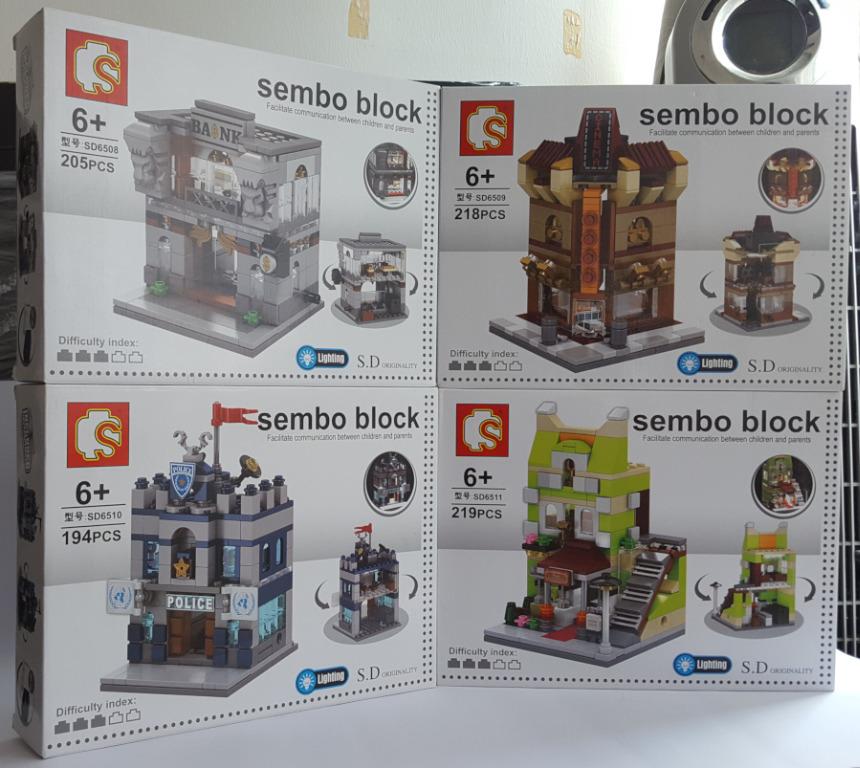 Sembo Mini Modular Street bricks SD6500-6503, SD6508-6511, SD6540-6543 ...