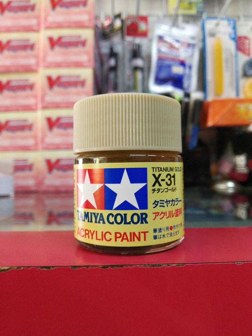 Tamiya X-31 Titanium Gold Acrylic Paint, Hobbies & Toys, Stationery ...