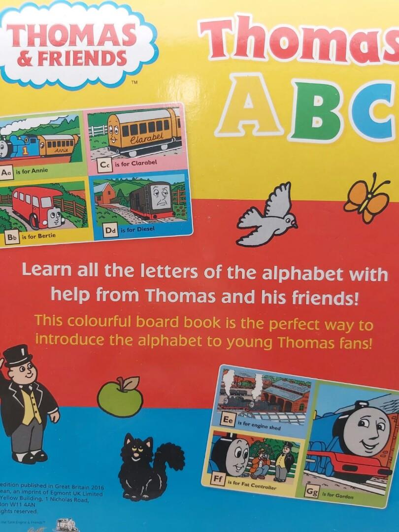 Thomas & Friends ABC Alphabet book, 興趣及遊戲, 書本 & 文具, 小說及非小說 - Carousell