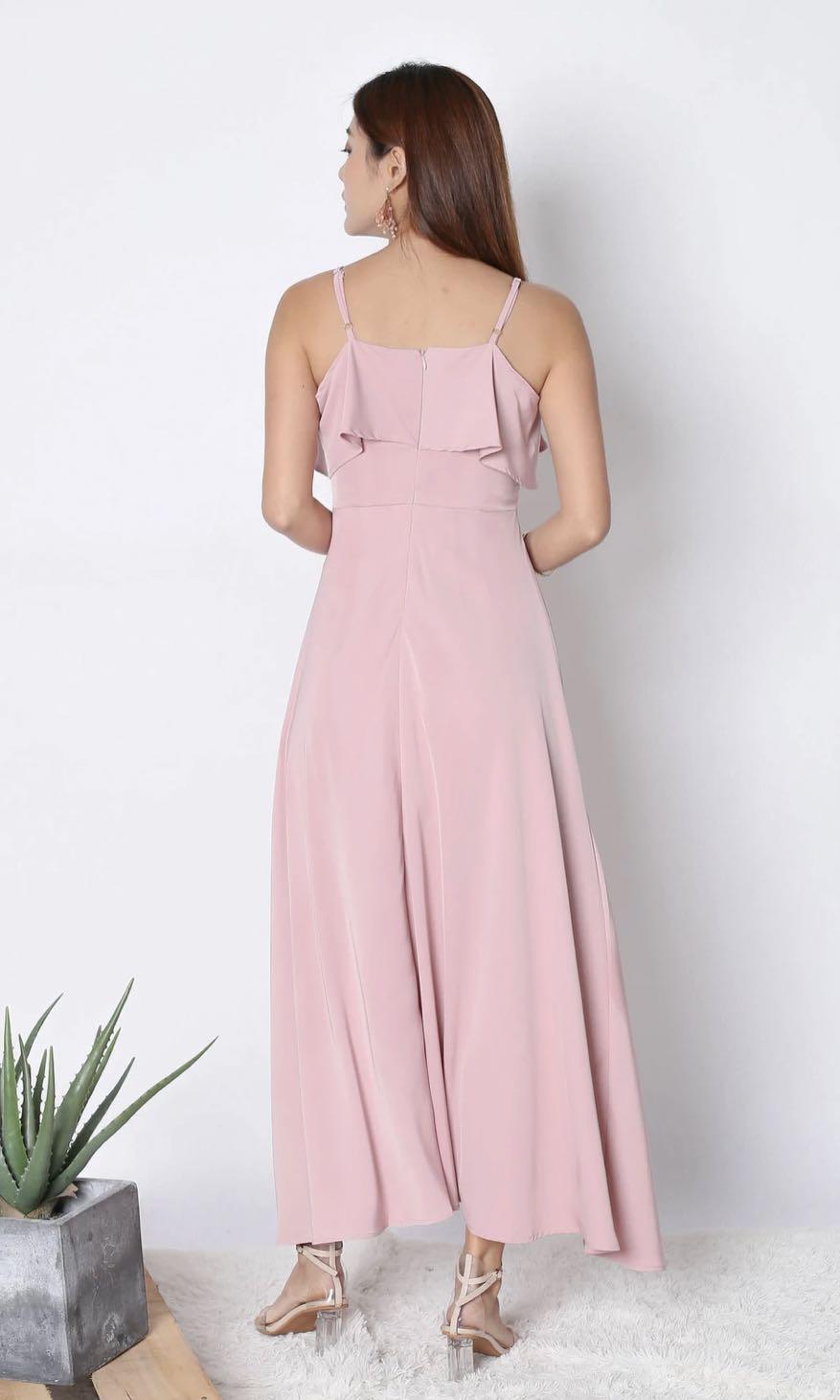 Free Topazette Maize Maxi Dress in Pink, Women's Fashion, Dresses ...