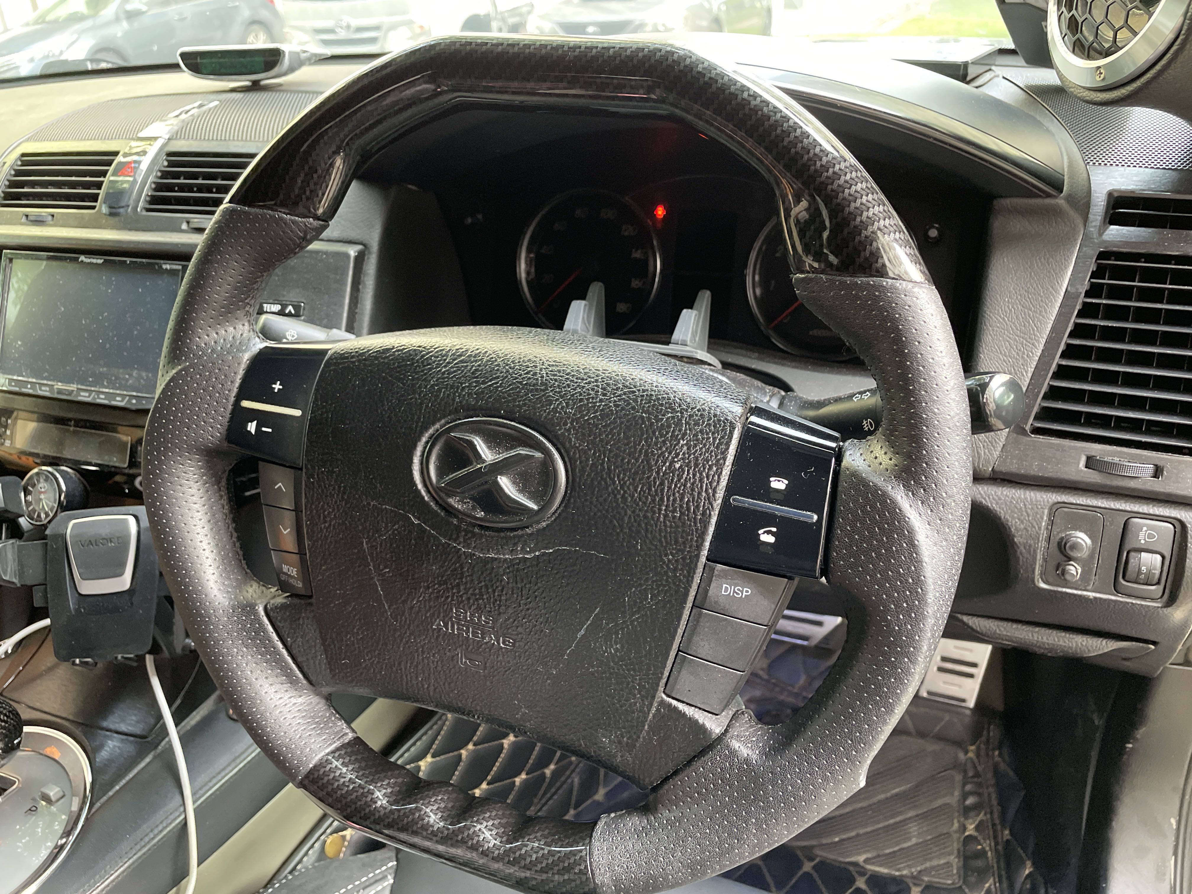 Toyota mark x grx120 D shape carbon fibre steering, Car Accessories ...