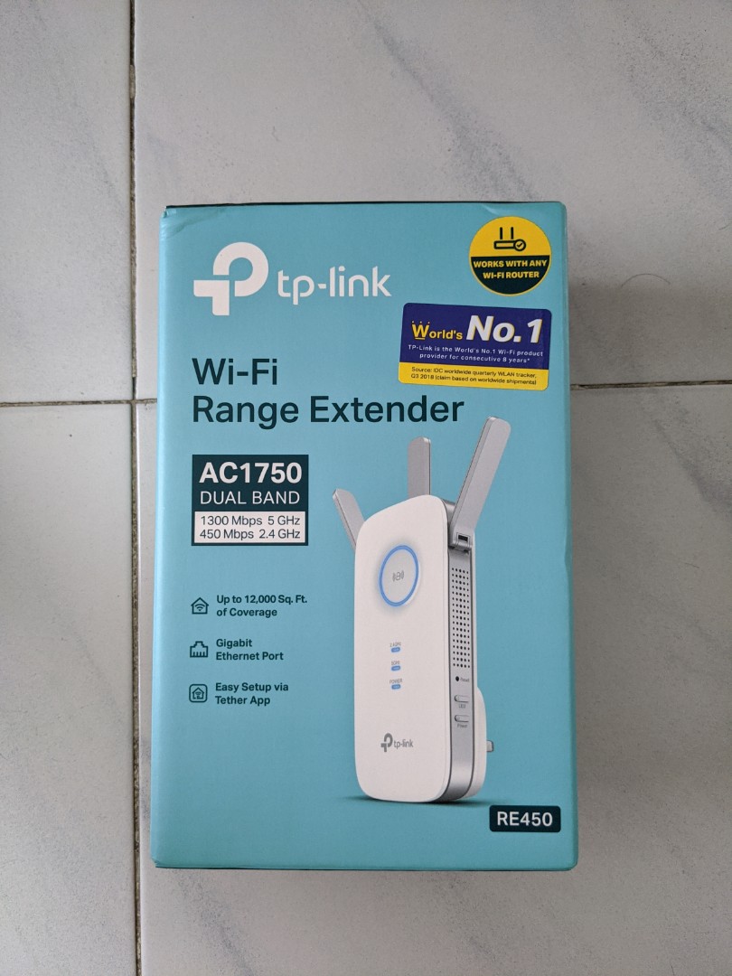 TP-LINK AC 1750 Wi-Fi Range Extender RE450, Electronics, Computer Parts ...
