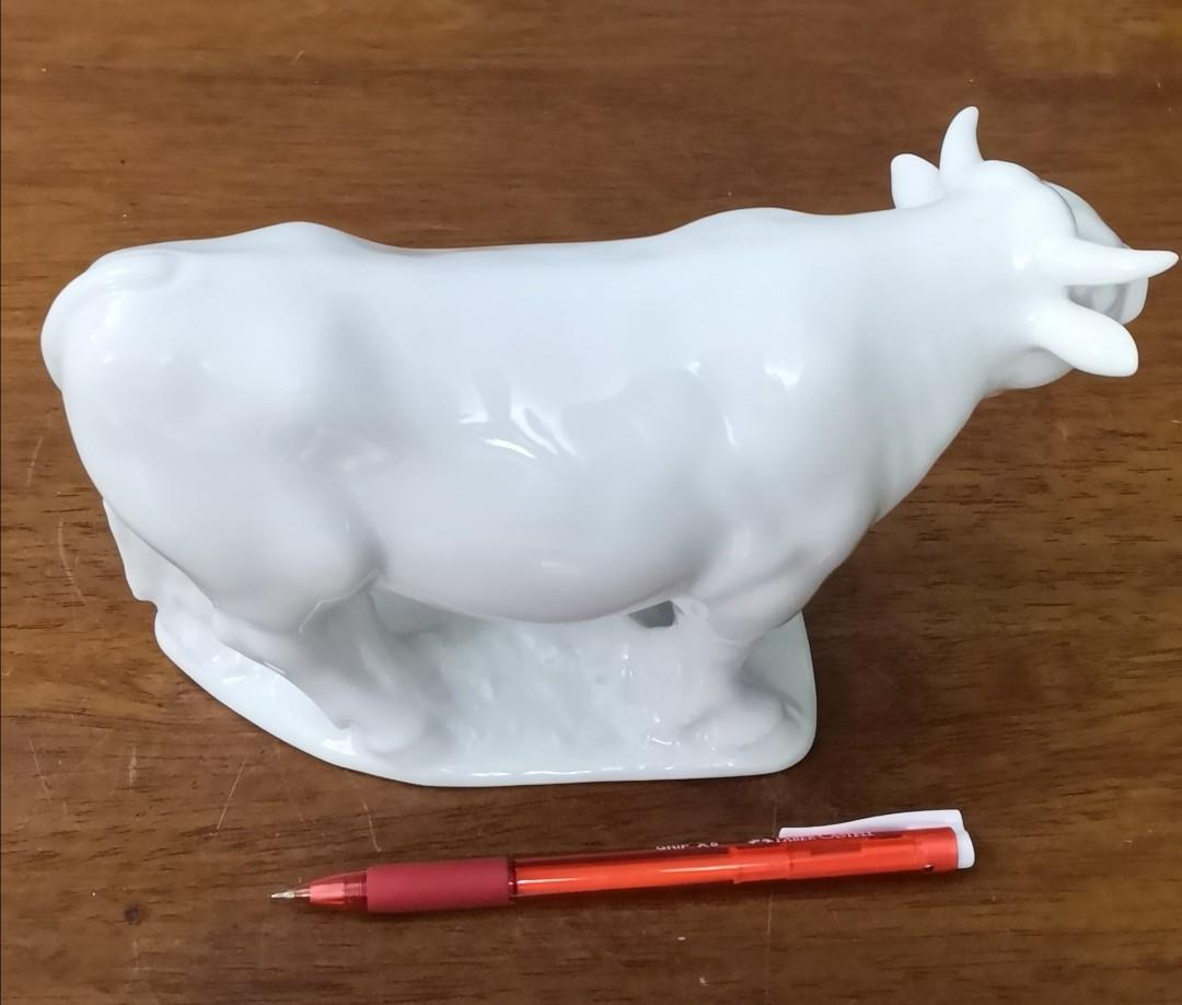 white ceramic cow statue, Furniture & Home Living, Home Decor, Vases ...