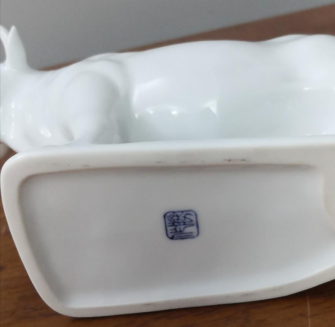white ceramic cow statue, Furniture & Home Living, Home Decor, Vases ...