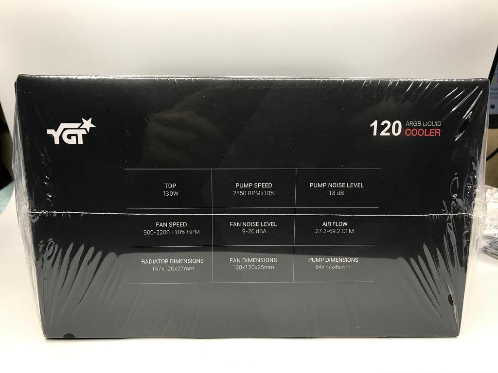 YGT ARGB 120 LIQUID COOLER, ARGB LIGHTING SYNC, TDP 130W, 18DB NOISE ...