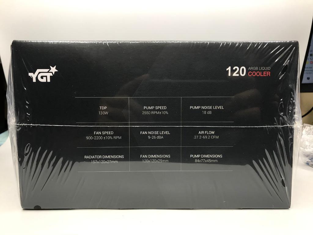 YGT ARGB 120 LIQUID COOLER, ARGB LIGHTING SYNC, TDP 130W, 18DB NOISE ...