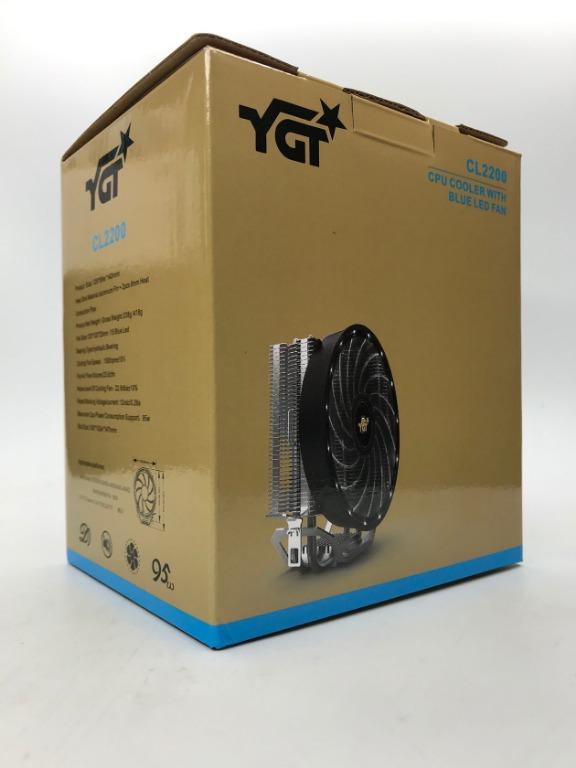 YGT CL-2200 CPU COOLER WITH RGB LED FAN, 3-PIN SUPPORTED, 95W POWER ...