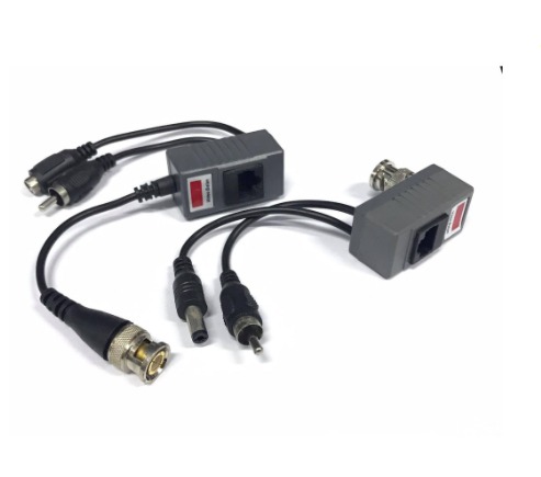 1 Pair BNC To RJ45 Passive Video Power + Audio Balun Transceiver For CCTV Camera, Furniture ...