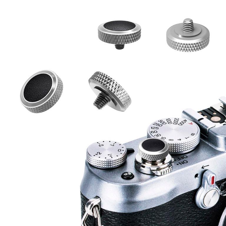 (全新)原裝正貨 - JJC 豪華版相機快門按鈕 Camera Shutter Release Button 銀黑色 Silver Black ...