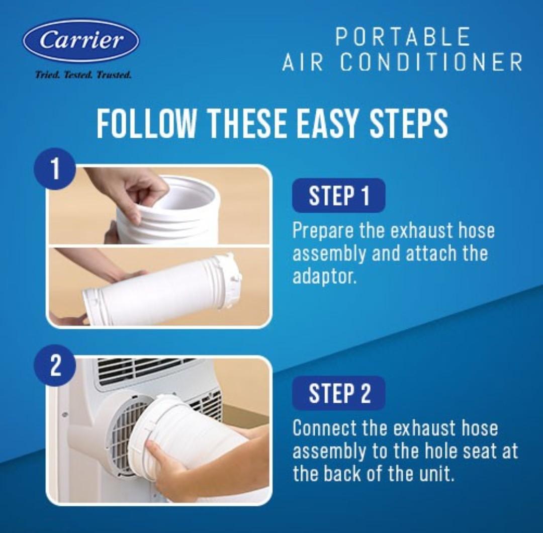 Carrier Mobile Portable Aircon 1.0 HP AC Instant Movable Transportable ...