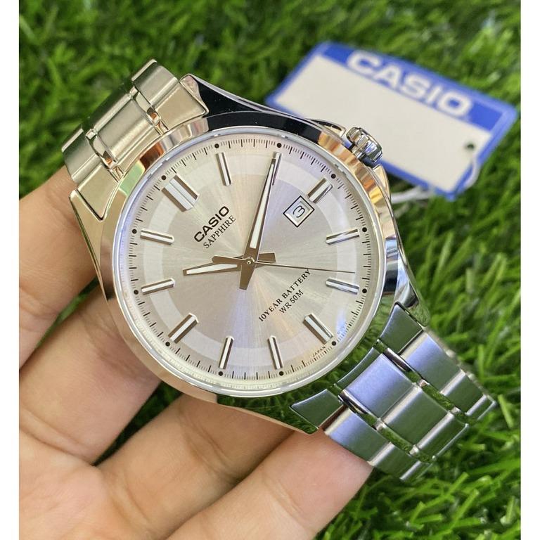 Casio Luminous MTS-100D-7AV Men Analog Date Day Functioning Classic ...