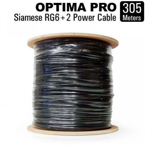 CCTV Optima Pro Siamese RG6 + 2 Power Cable 305 Meters, Furniture ...