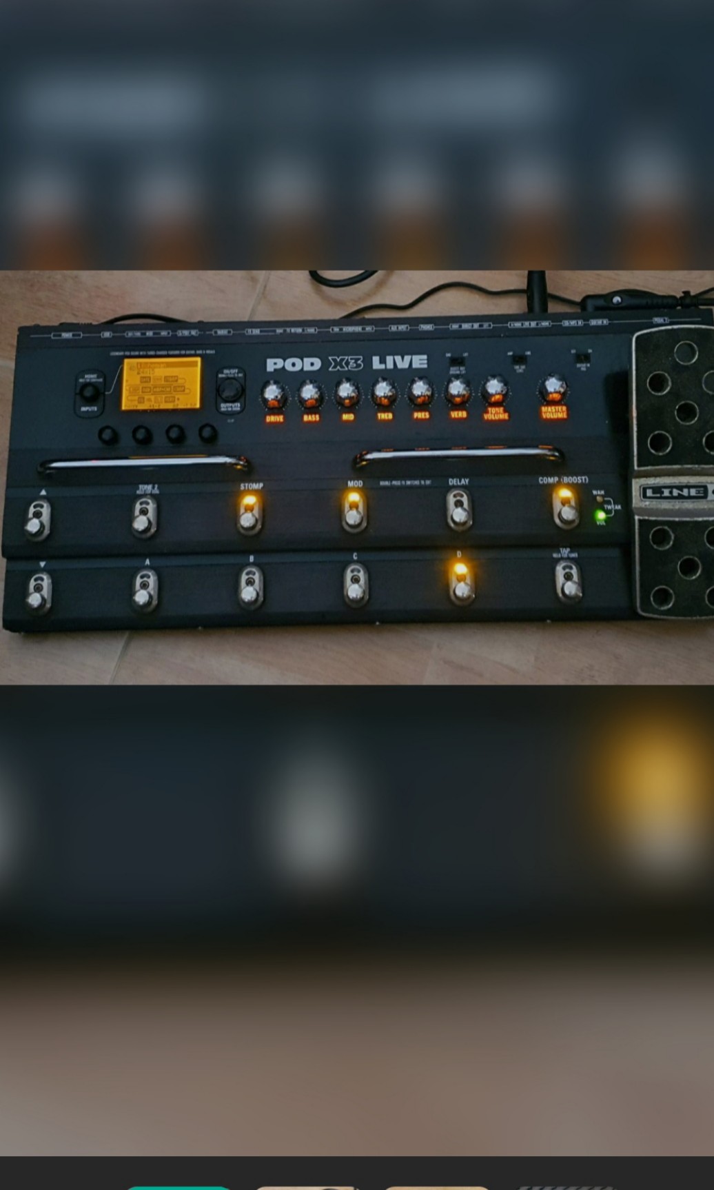 Line 6 Pod x3 live multi effects pedal with SKB case, Hobbies & Toys ...