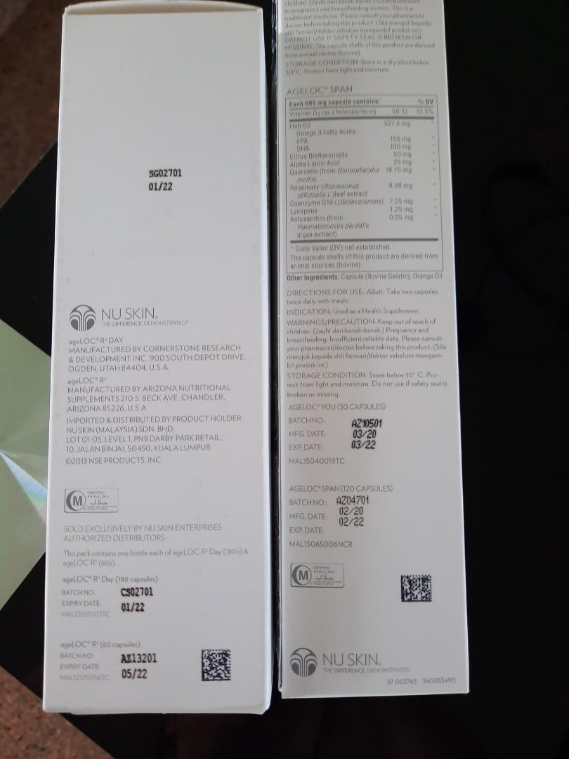 Nuskin duo pack (R2 and yspan), Beauty & Personal Care, Bath & Body, Body Care on Carousell