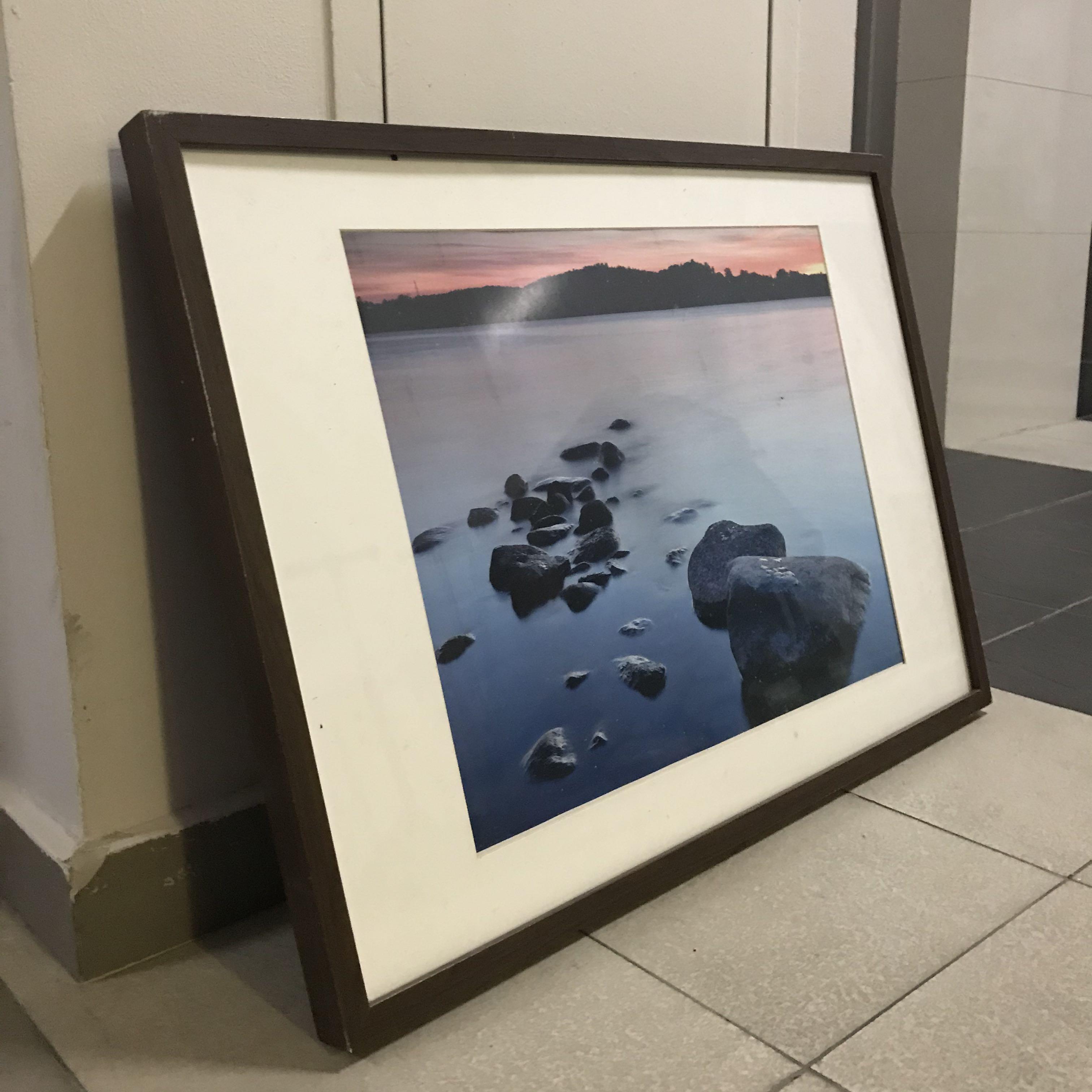 Sea Scenery Large Solid Wooden Photo Frame Wall Hung with Large Size ...