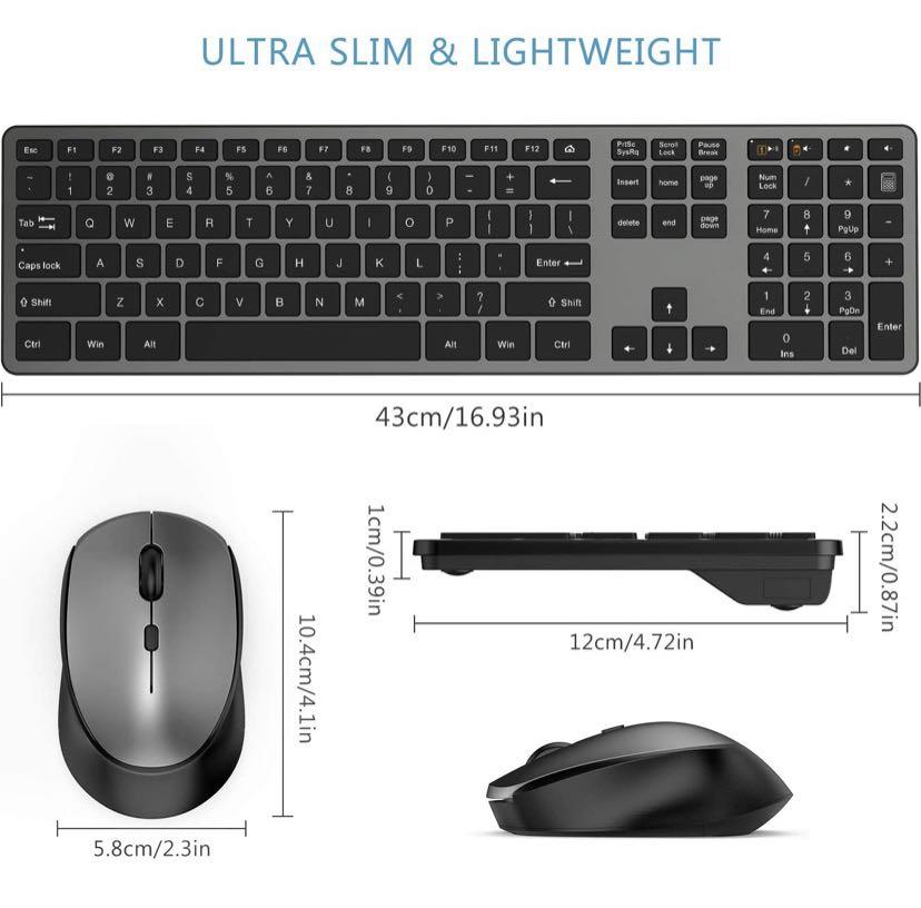 Seenda Wireless Keyboard and Mouse Combo- Seenda Wireless Ergonomic ...