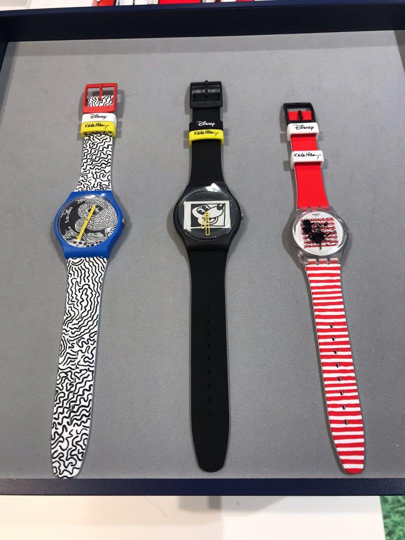 Swatch Mickey Mouse X Keith Haring Collection Disney 3 watches set, Mobile Phones & Gadgets ...