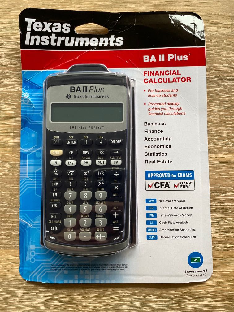 Texas Instruments BA II PLUS Financial Calculator, Computers & Tech ...