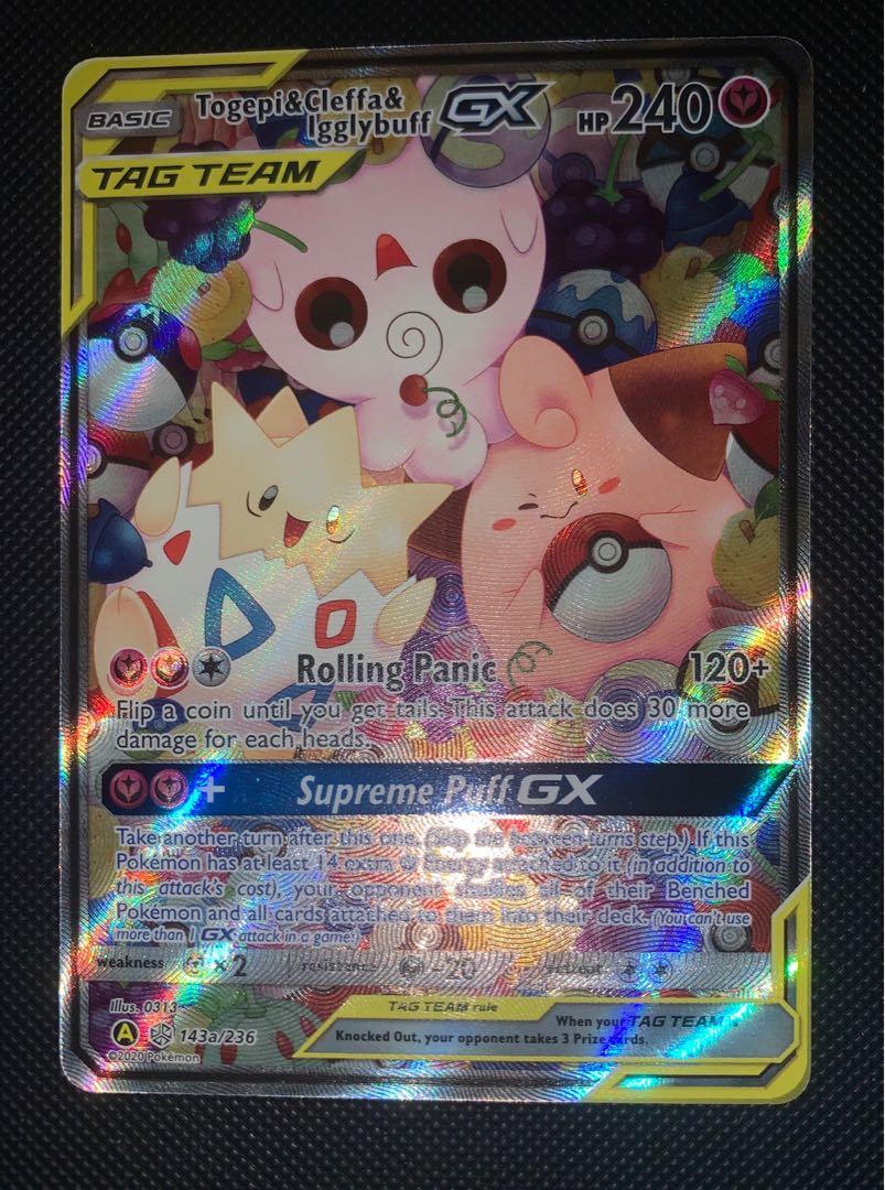 Togepi, Cleffa & Igglybuff Pokemon TCG Promo Tag Team GX Full Set Vivid ...