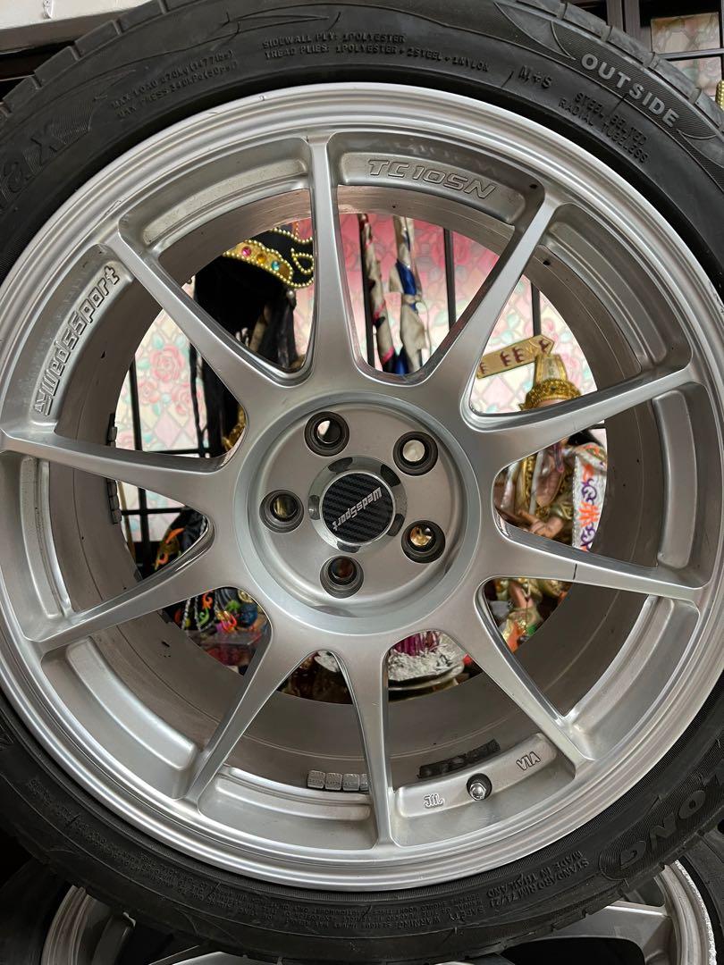 17” WedsSport Rims—5x100– Wedsport Sports rims TC105N, fitted Toyota ...