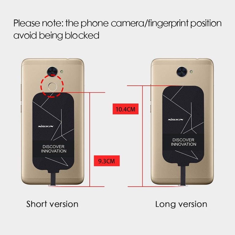 Wireless Charger Receiver, Ultra-Thin Wireless Charging Qi Receiver ...