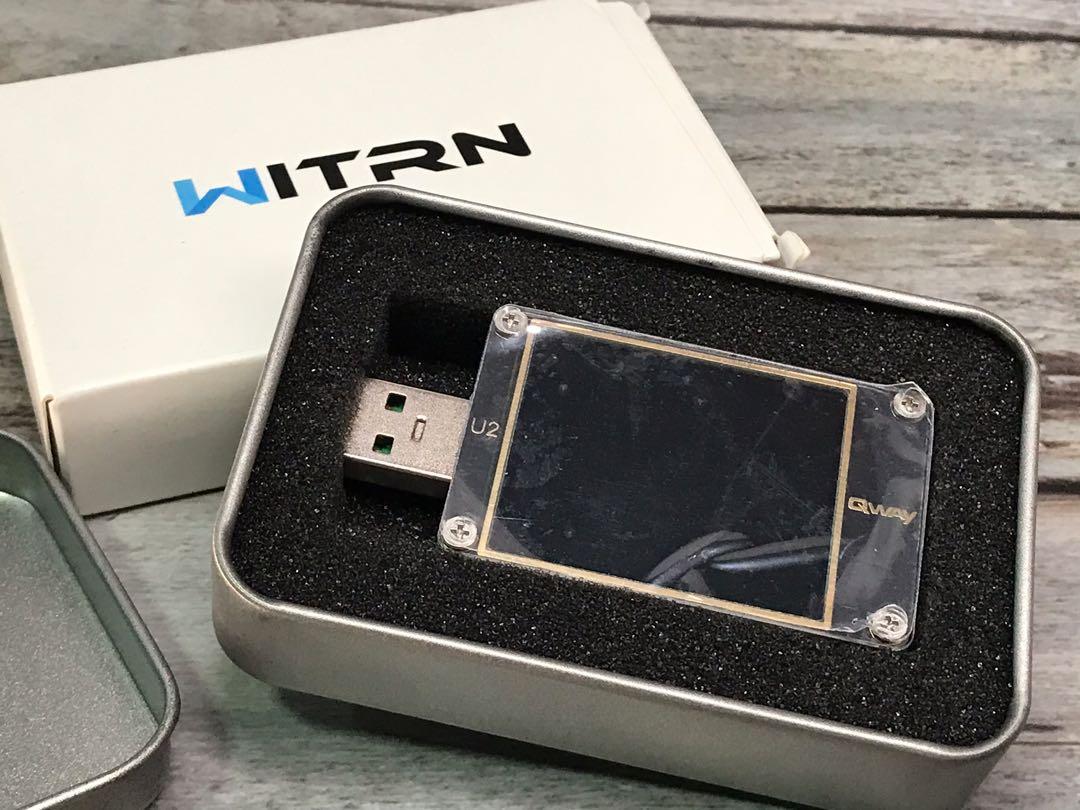 WITRN -U2 電流電壓表USB測試儀QC4 + PD3.0 2 PPS快速充電協議容量測試, 手提電話, 電話及其他裝置配件, 電池及 ...