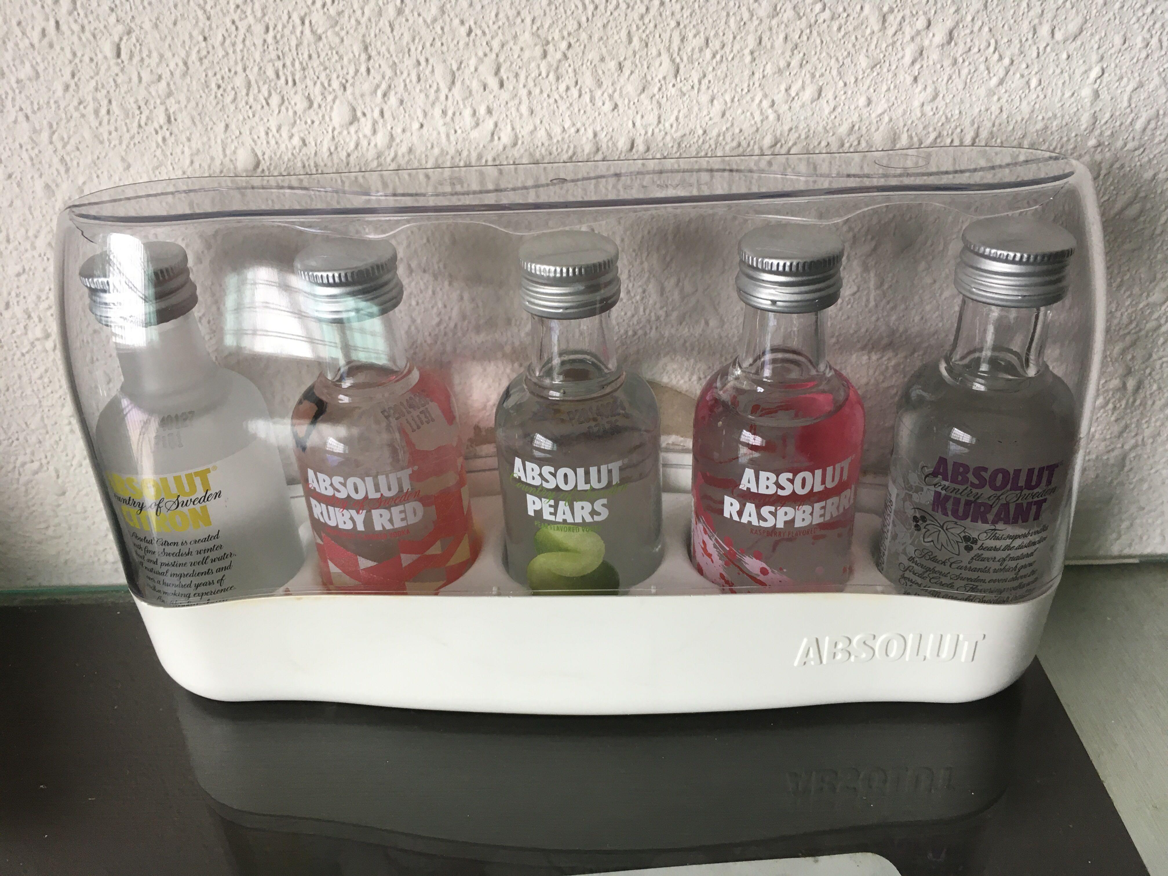 Absolute Vodka Miniature collection set, Food & Drinks, Alcoholic ...