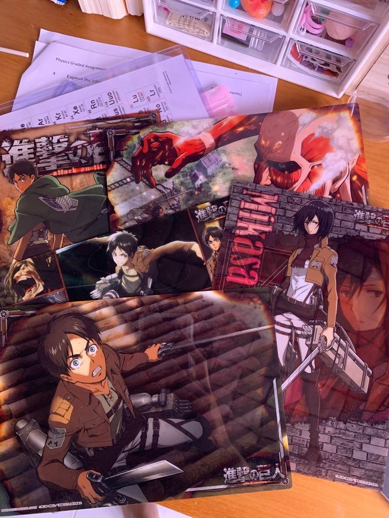 ATTACK ON TITAN |AOT A5 PLASTIC POSTER BOARD SET, Hobbies & Toys ...
