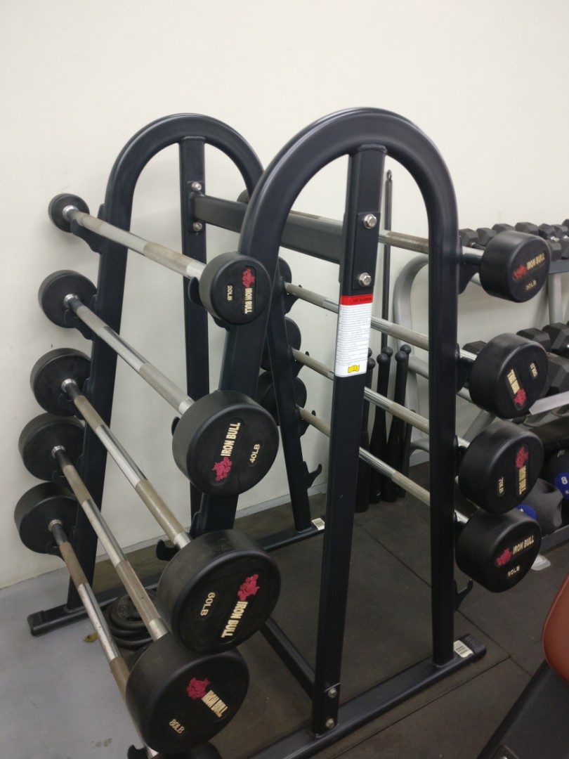Barbell Set with Rack, Sports Equipment, Exercise & Fitness, Weights ...