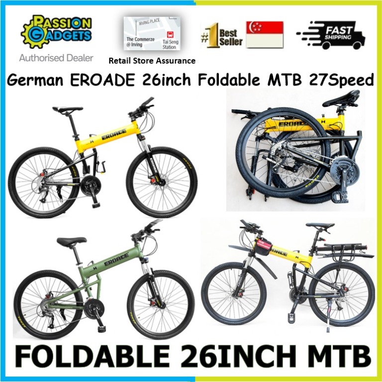 Brand New Ready Stock German EROADE 26inch Foldable MTB Bicycle ...