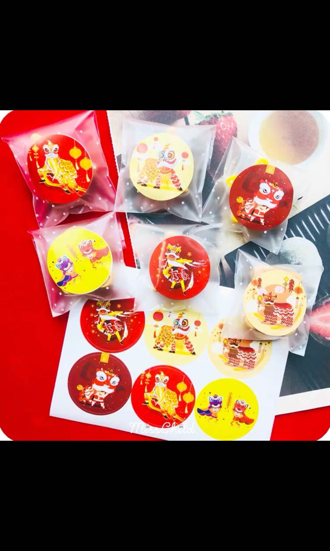 CNY Packaging Sticker Label, Food & Drinks, Local Eats on Carousell