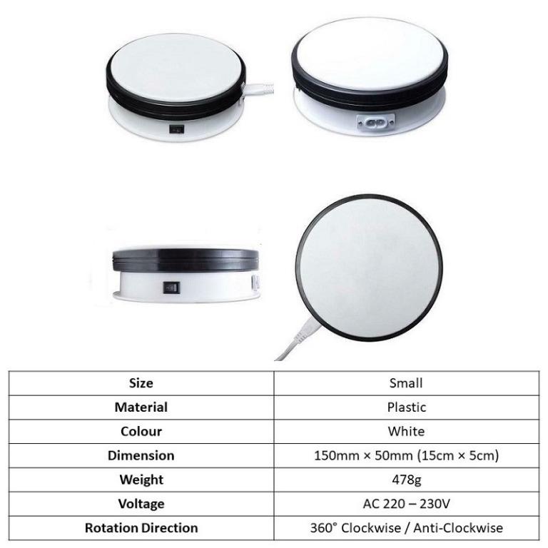 Electric 360 Degree Display Turntable (Motorized 360° Rotation Revolver ...