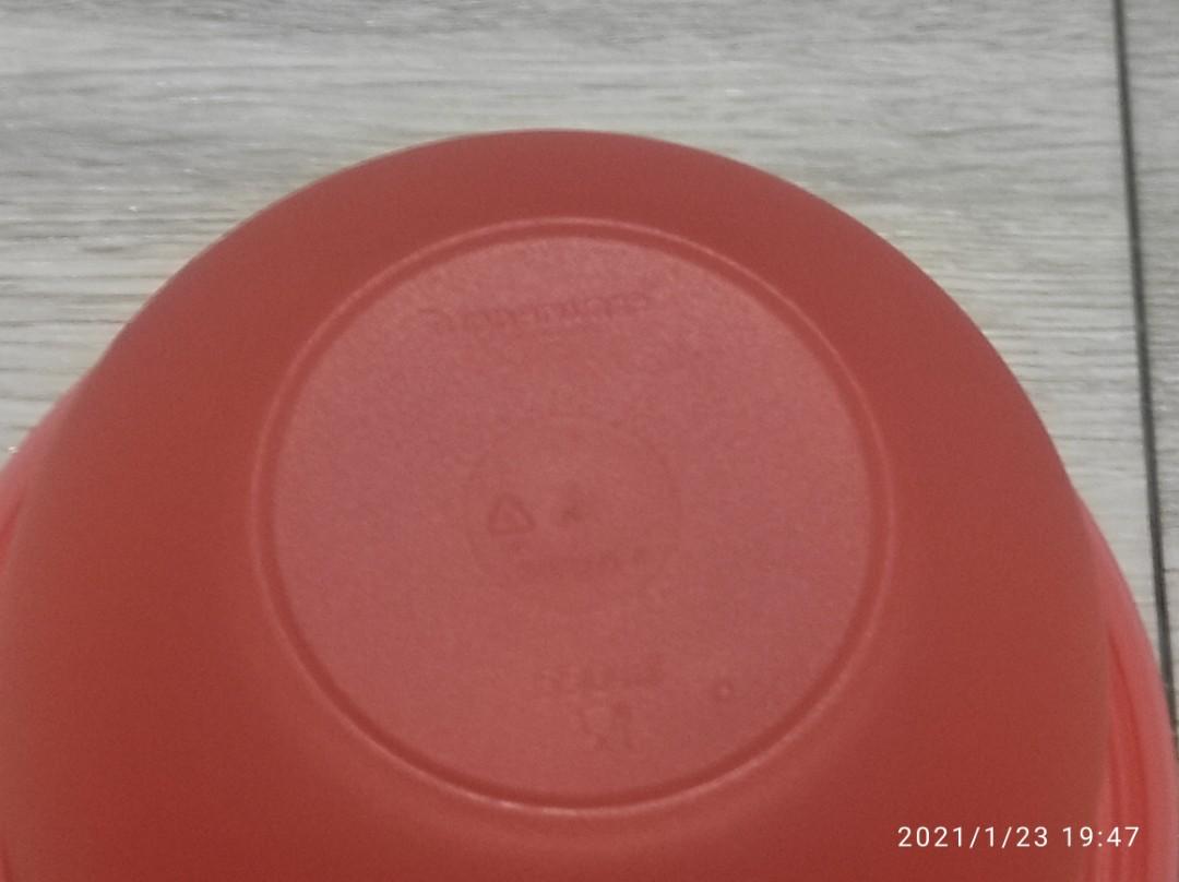 New orange round Tupperware container, Furniture & Home Living ...